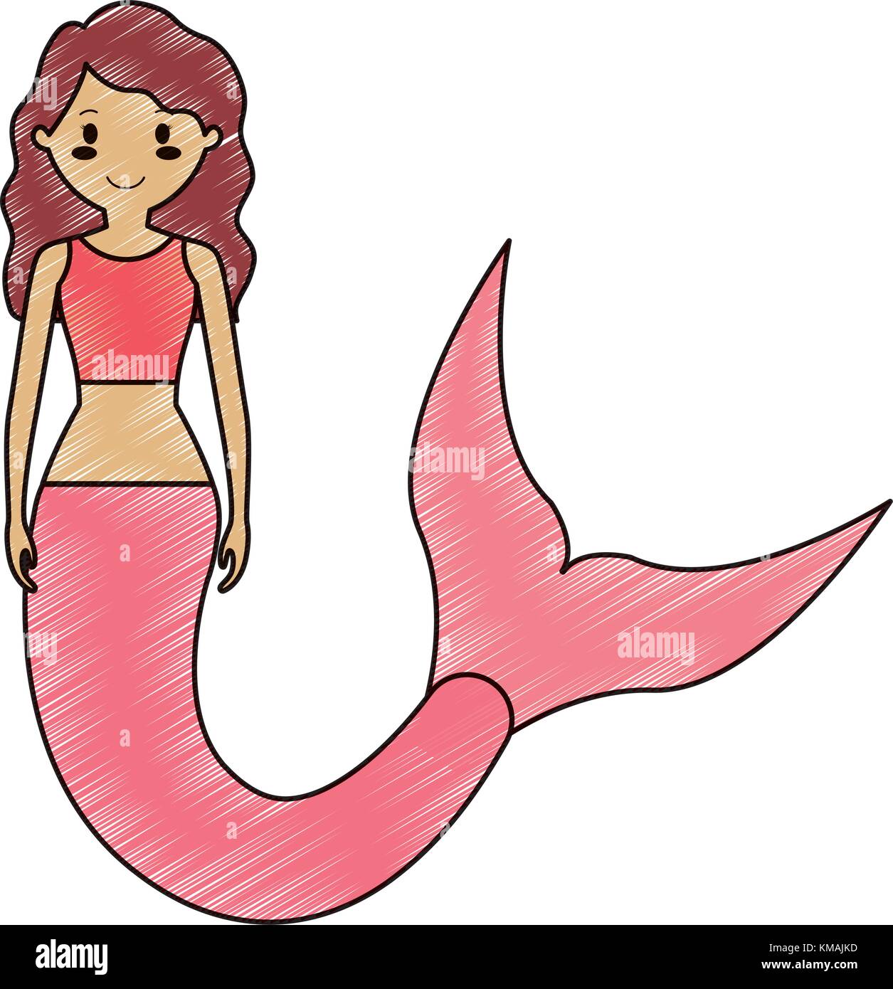 Cute smiling mermaid icon Stock Vector Image & Art - Alamy