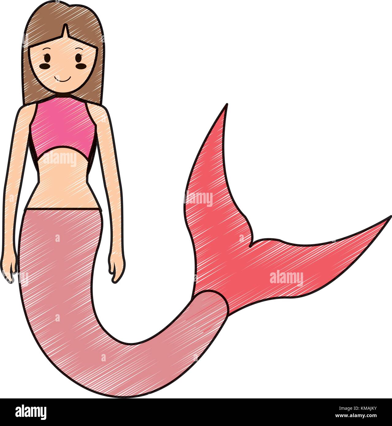 Cute smiling mermaid icon Stock Vector Image & Art - Alamy
