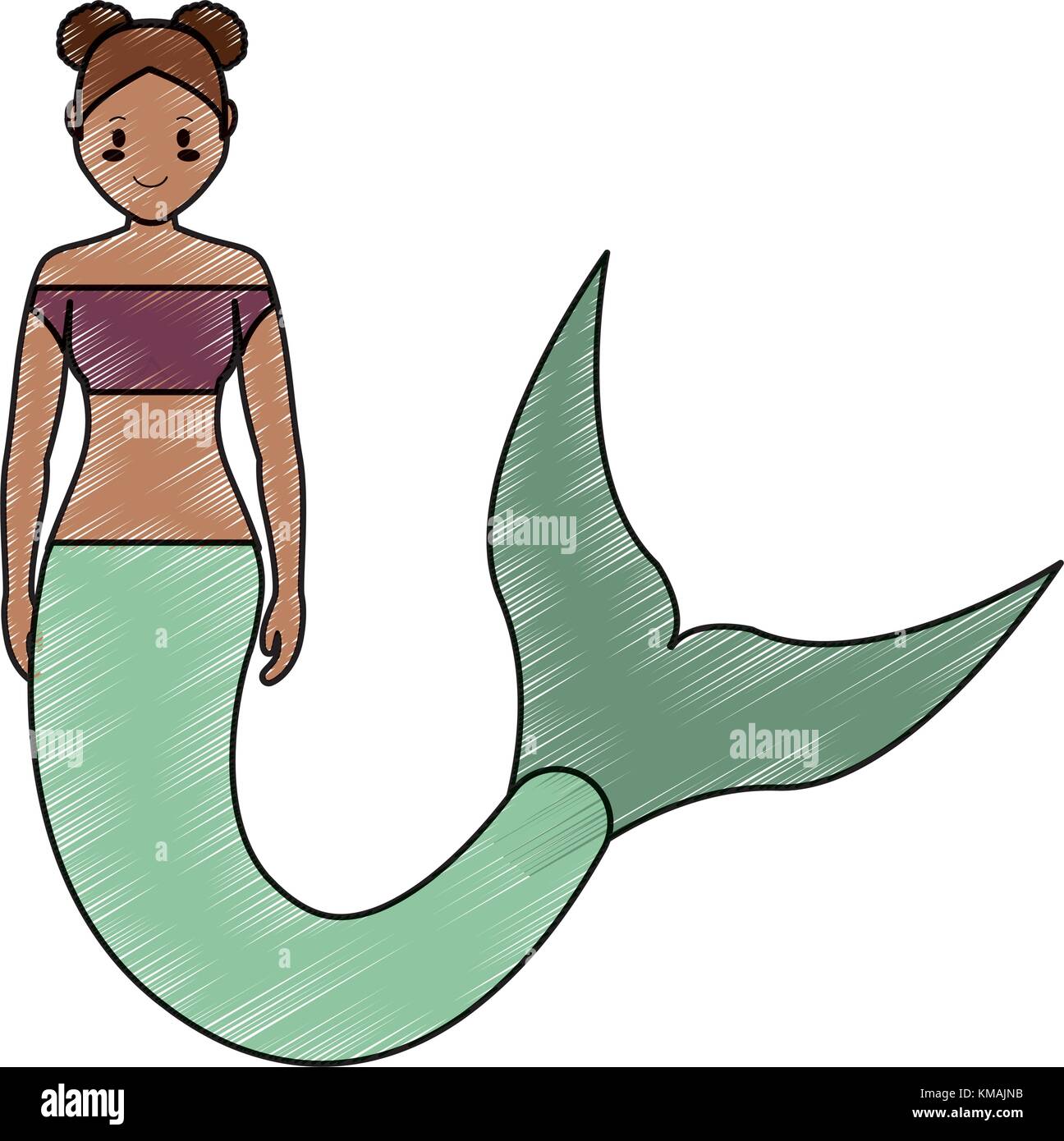 Cute smiling mermaid icon Stock Vector Image & Art - Alamy
