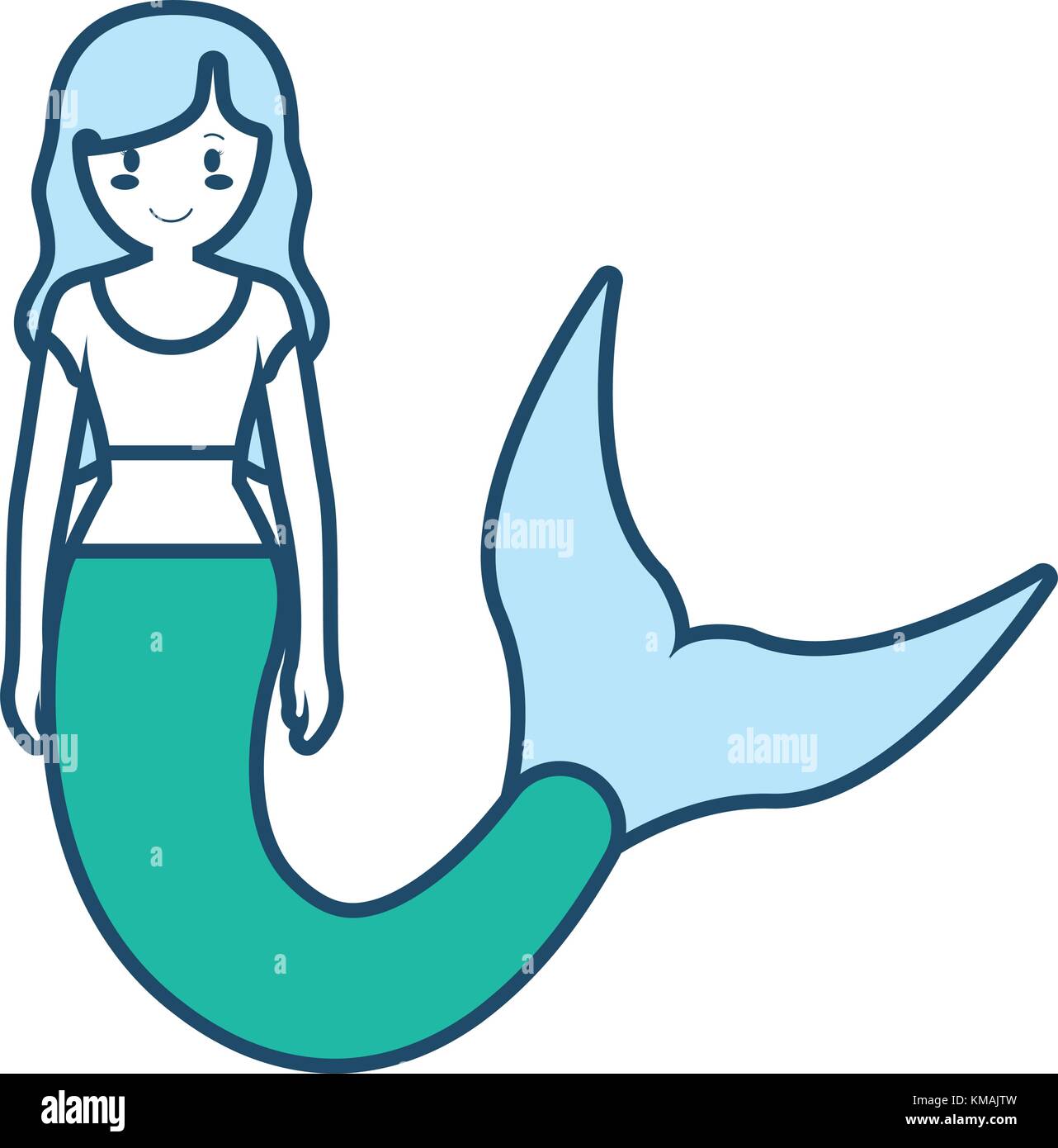 Cute smiling mermaid icon Stock Vector Image & Art - Alamy