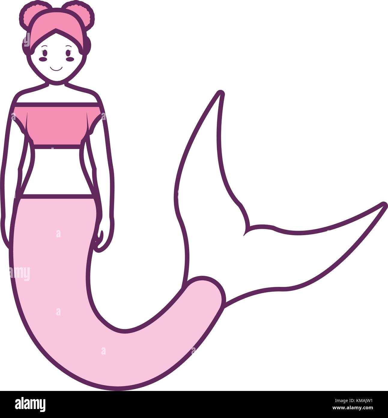 Cute smiling mermaid icon Stock Vector Image & Art - Alamy