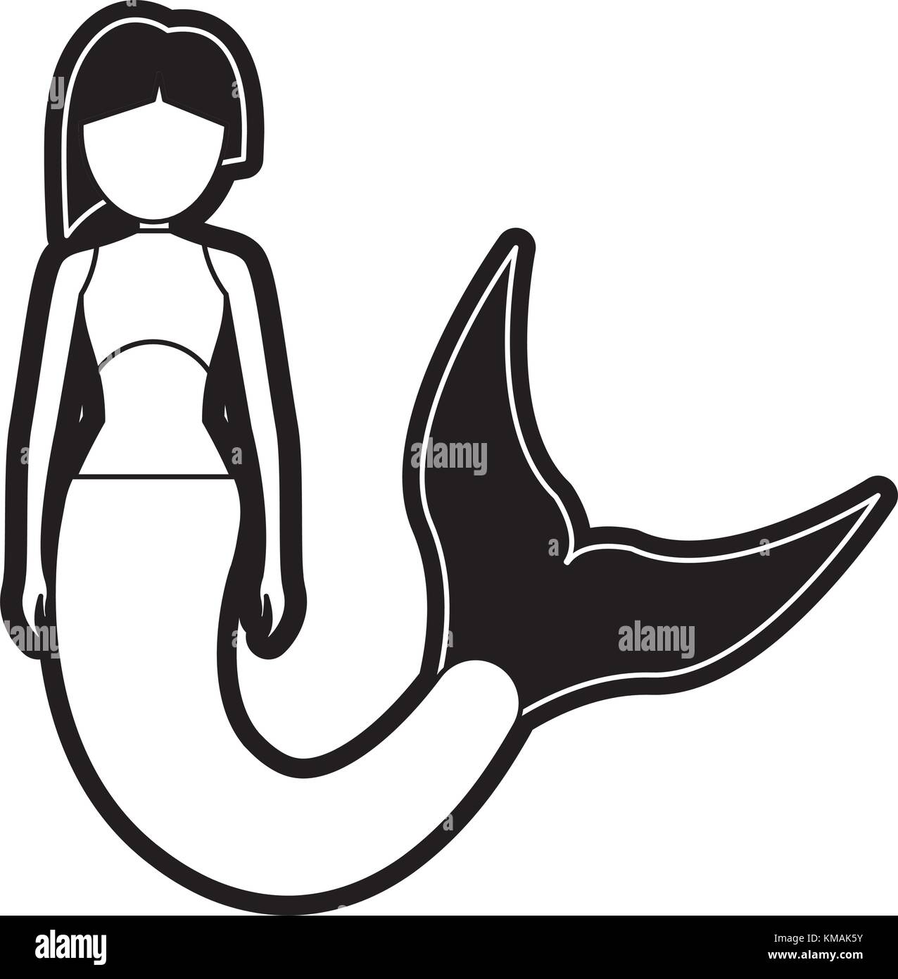 cute mermaid icon image Stock Vector Image & Art - Alamy