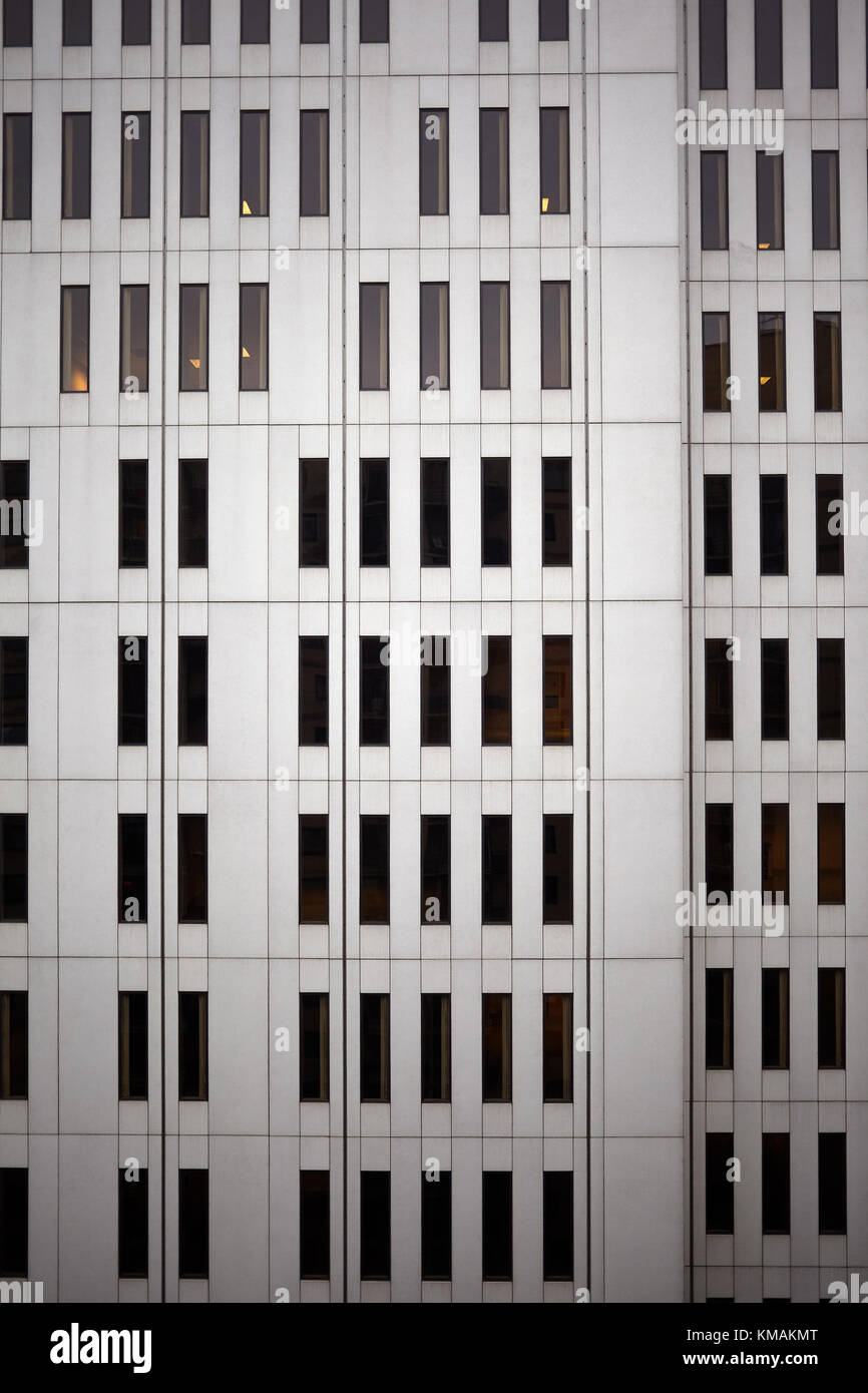 Full frame straight view of the exterior of a modern corporate building ...