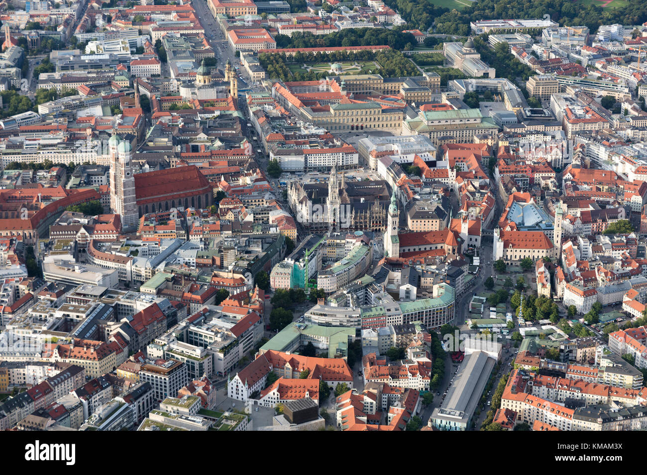 aerial view of the Altstadt, Munich, Bavaria, Germany Stock Photo - Alamy