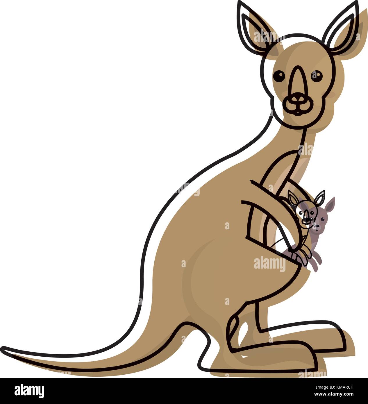 Kangaroo Cartoon Cut Out Stock Images & Pictures - Alamy