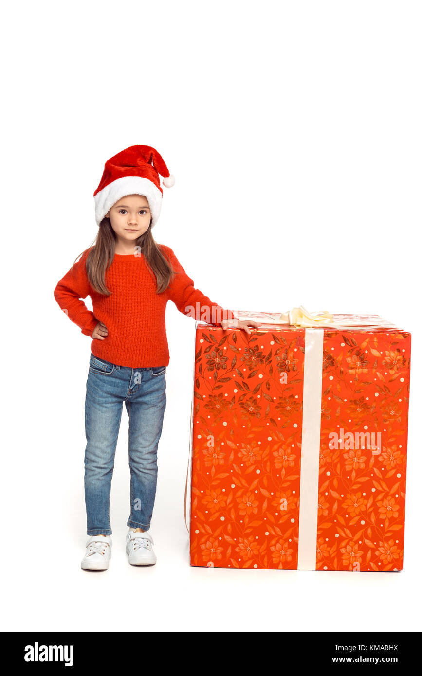 Present christmas happy caucasian Cut Out Stock Images & Pictures - Alamy