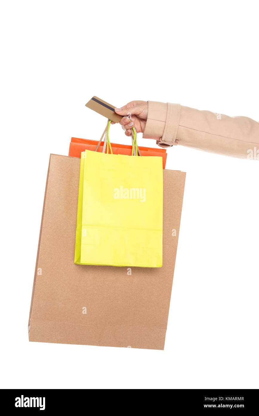 Customer paying credit card on Cut Out Stock Images & Pictures - Alamy