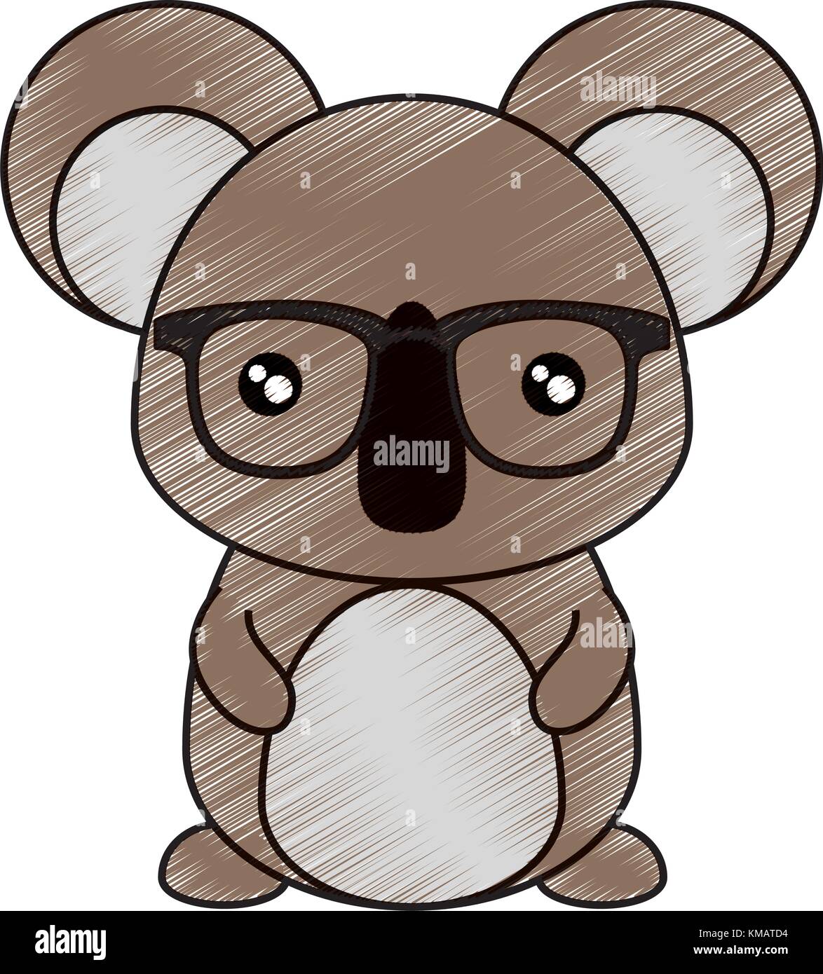 cartoon koala with glasses Stock Vector Image & Art - Alamy