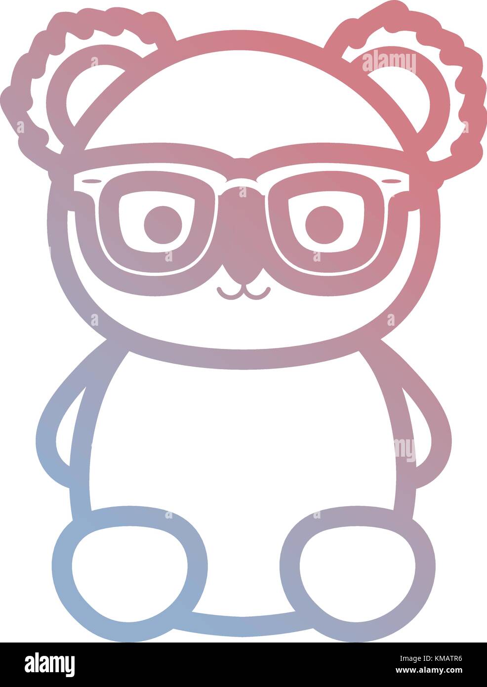 cartoon koala with glasses Stock Vector Image & Art - Alamy