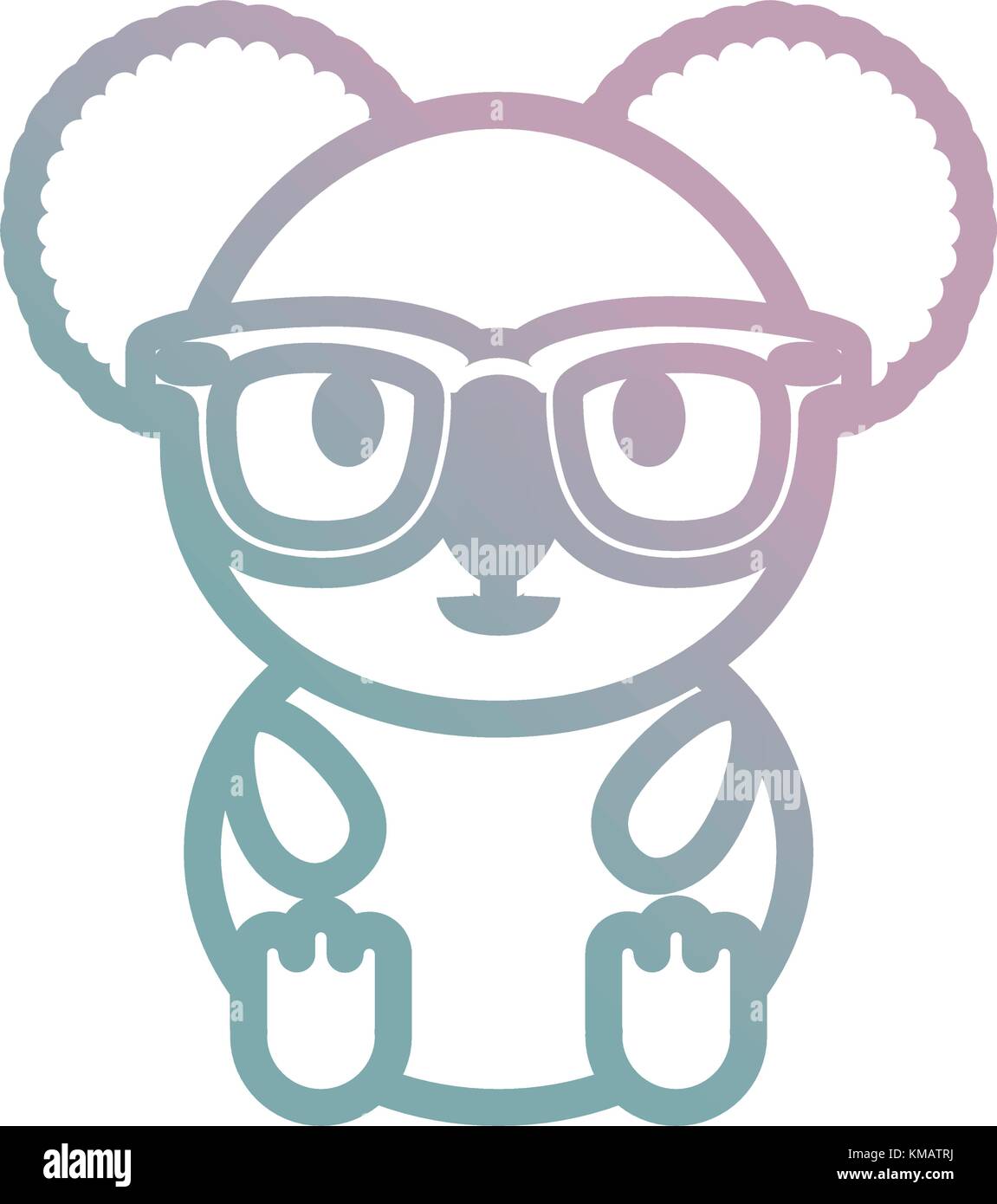 cartoon koala with glasses Stock Vector Image & Art - Alamy