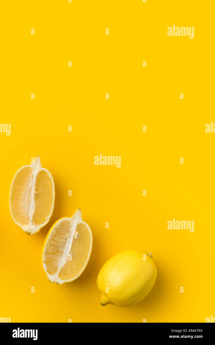 Two fresh lemon halves hi-res stock photography and images - Alamy