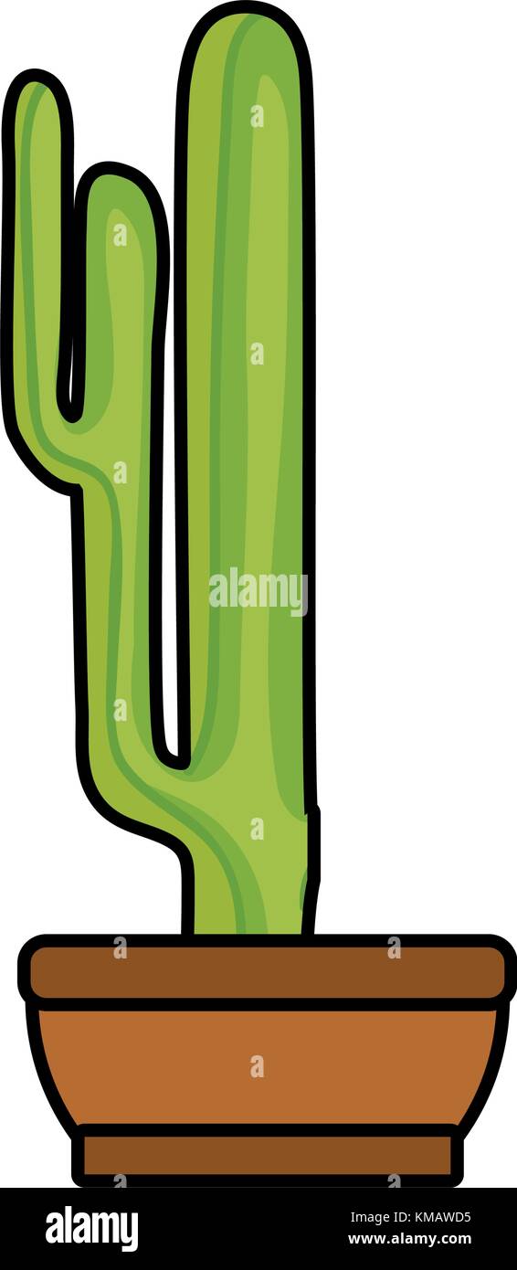 cartoon cactus in a pot Stock Vector Image & Art - Alamy