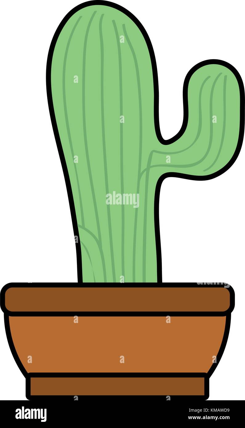 cartoon cactus in a pot Stock Vector Image & Art - Alamy