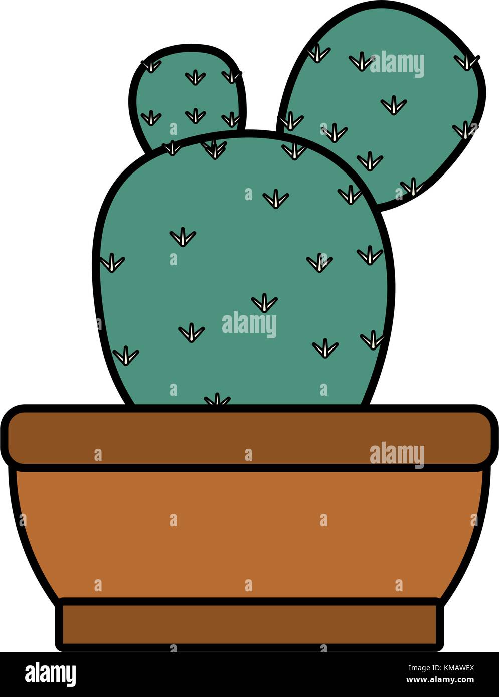 cartoon cactus in a pot Stock Vector Image & Art - Alamy