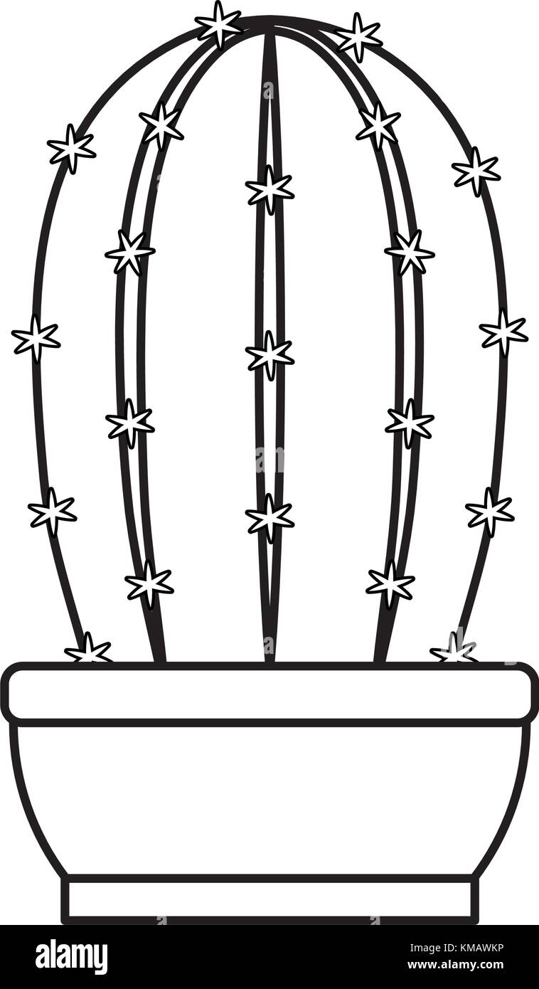 cartoon cactus in a pot Stock Vector Image & Art - Alamy