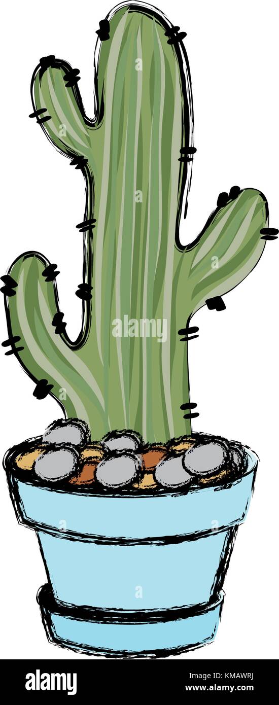 cartoon cactus in a pot Stock Vector Image & Art - Alamy