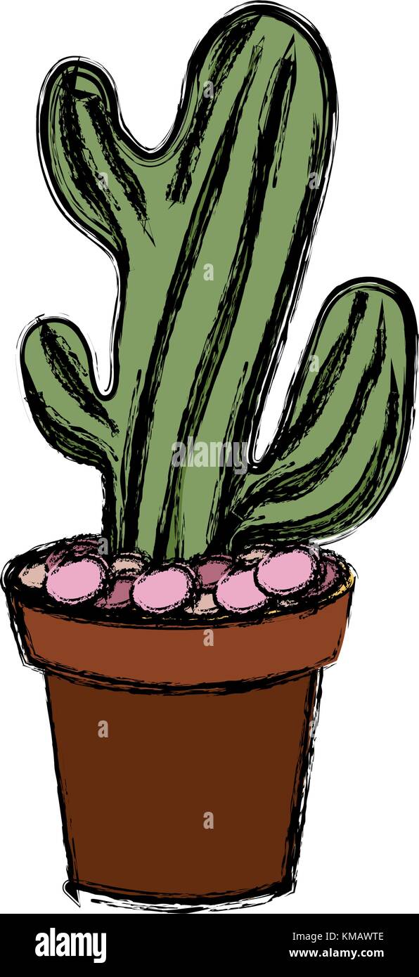 cartoon cactus in a pot Stock Vector Image & Art - Alamy