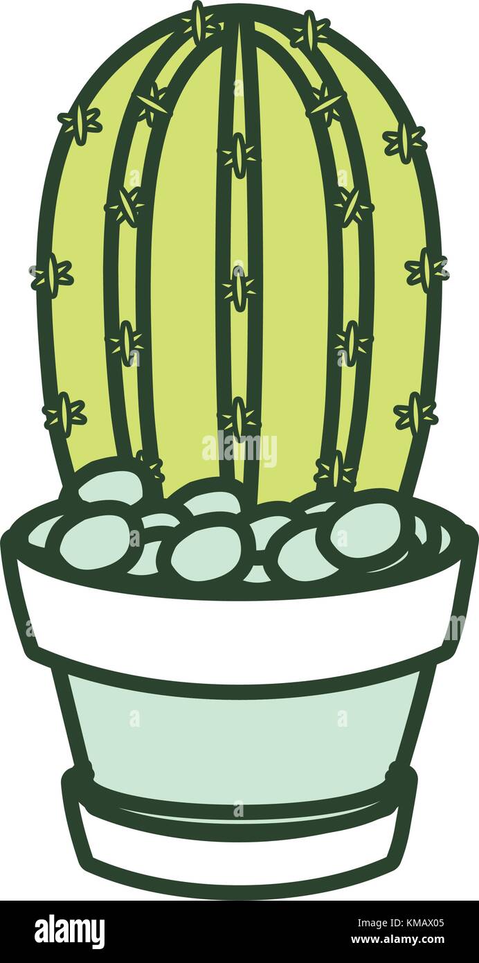 cartoon cactus in a pot Stock Vector Image & Art - Alamy