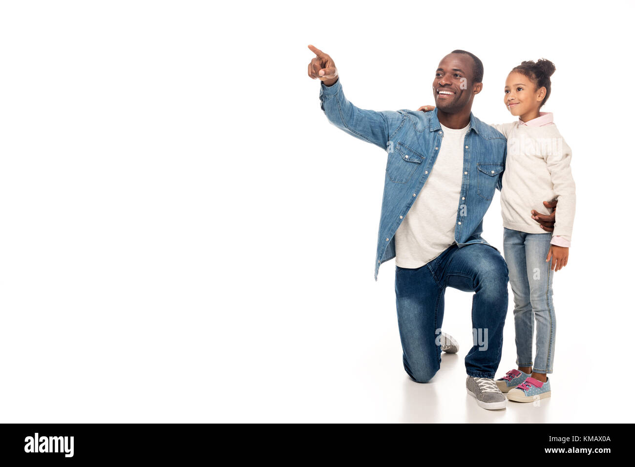 father and daughter looking away Stock Photo - Alamy