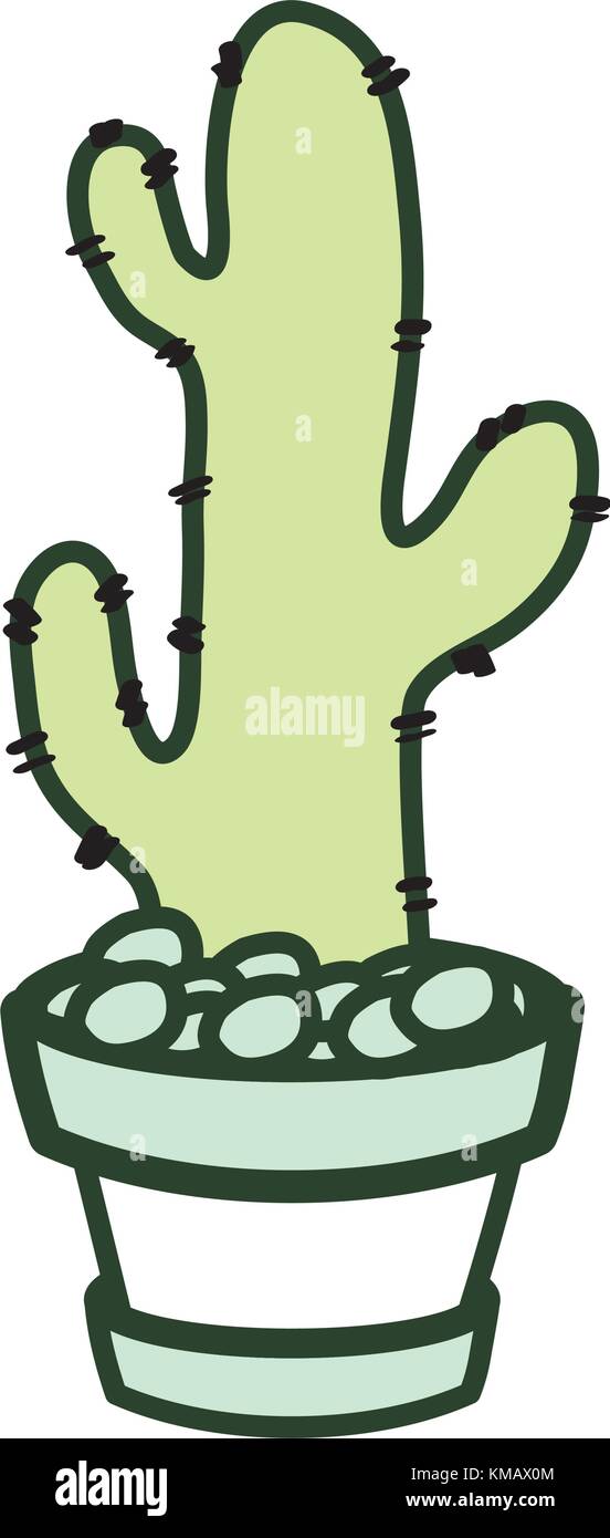 cartoon cactus in a pot Stock Vector Image & Art - Alamy