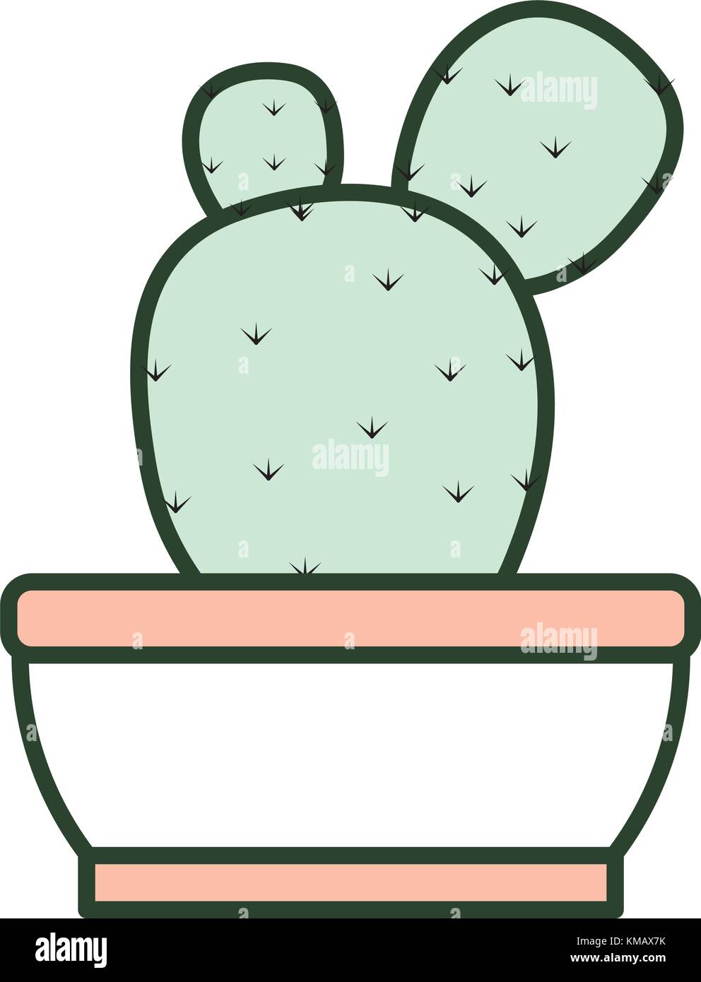 cartoon cactus in a pot Stock Vector Image & Art - Alamy