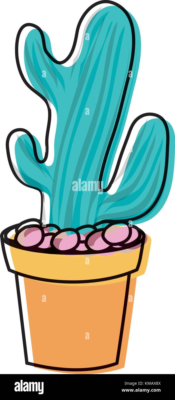 cartoon cactus in a pot Stock Vector Image & Art - Alamy
