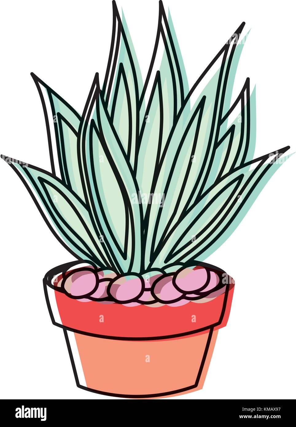 cartoon cactus in a pot Stock Vector Image & Art - Alamy