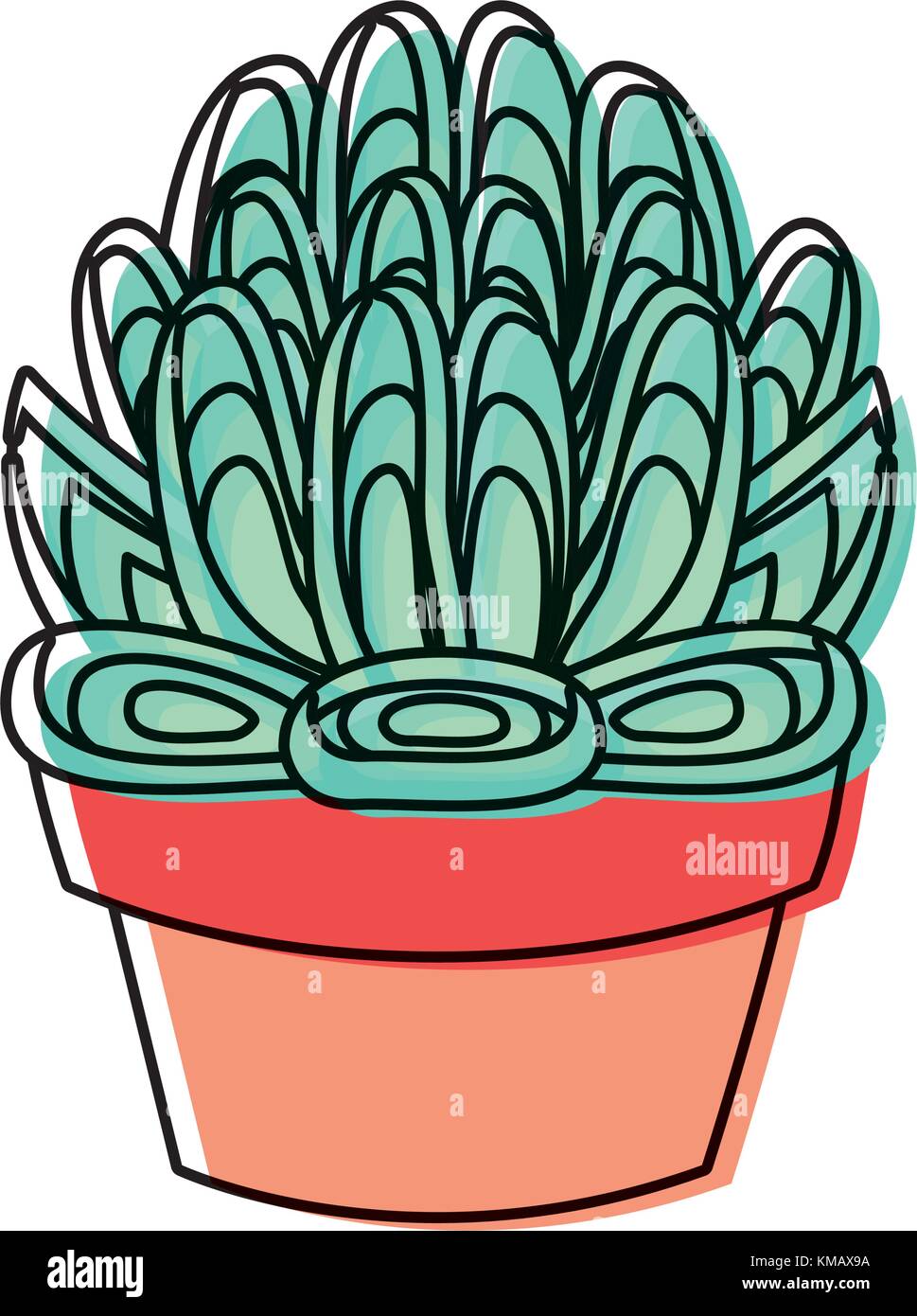 cartoon cactus in a pot Stock Vector Image & Art - Alamy