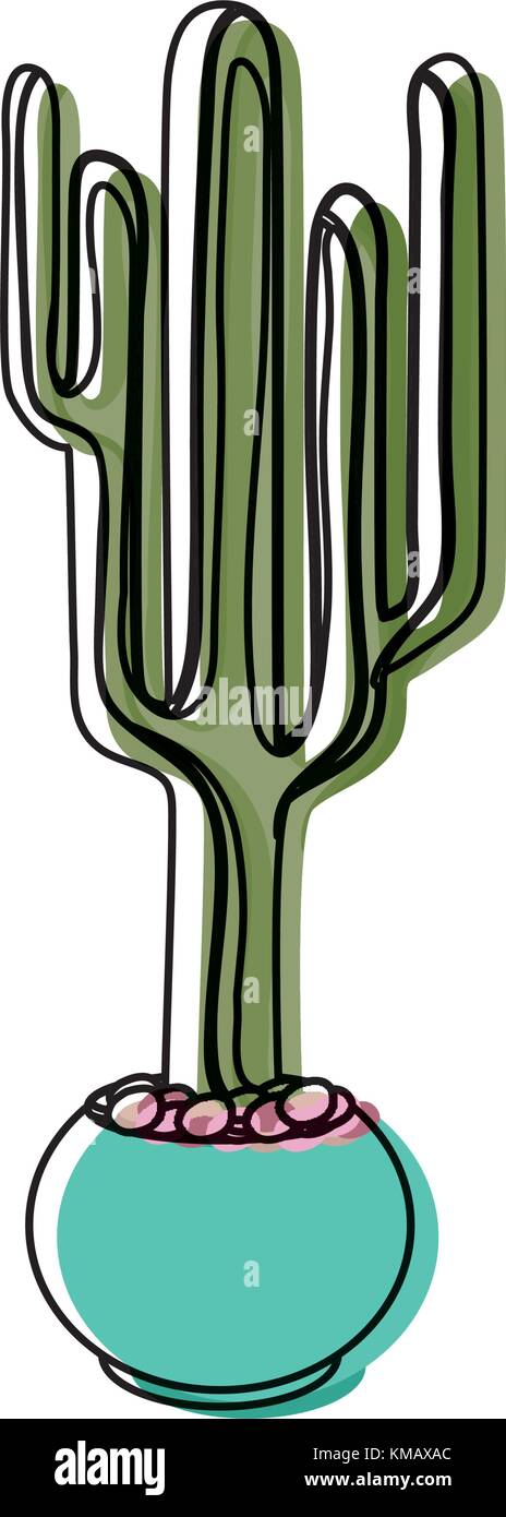 cartoon cactus in a pot Stock Vector Image & Art - Alamy