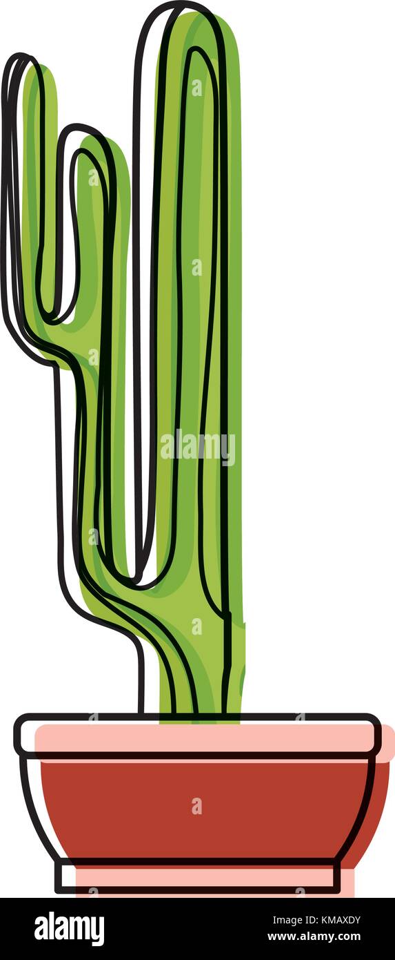 cartoon cactus in a pot Stock Vector Image & Art - Alamy