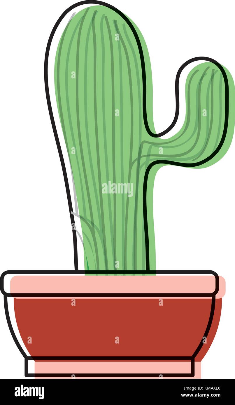 cartoon cactus in a pot Stock Vector Image & Art - Alamy