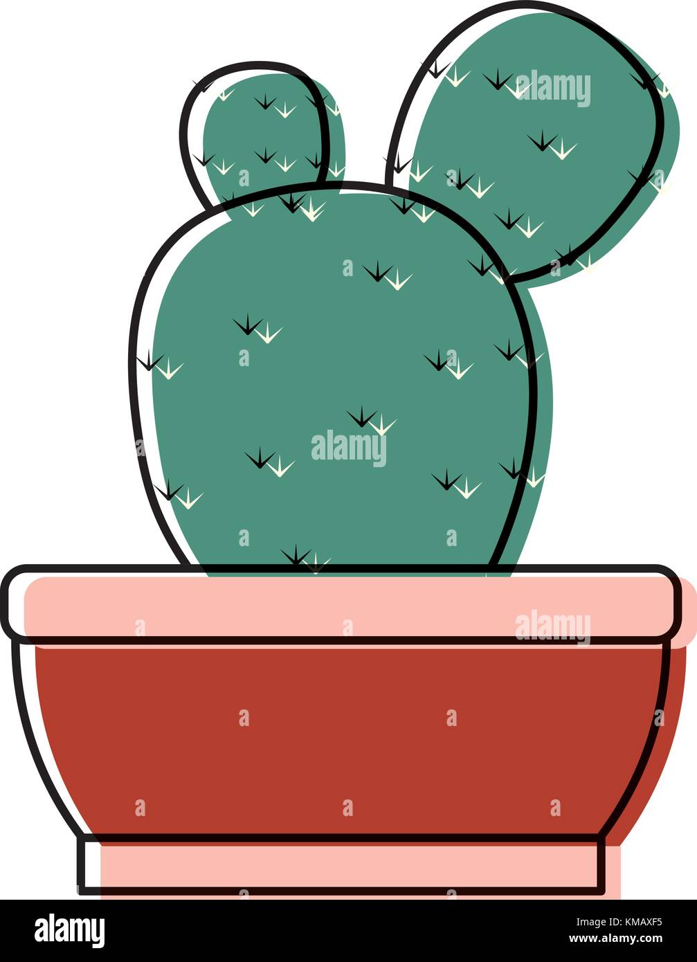 cartoon cactus in a pot Stock Vector Image & Art - Alamy