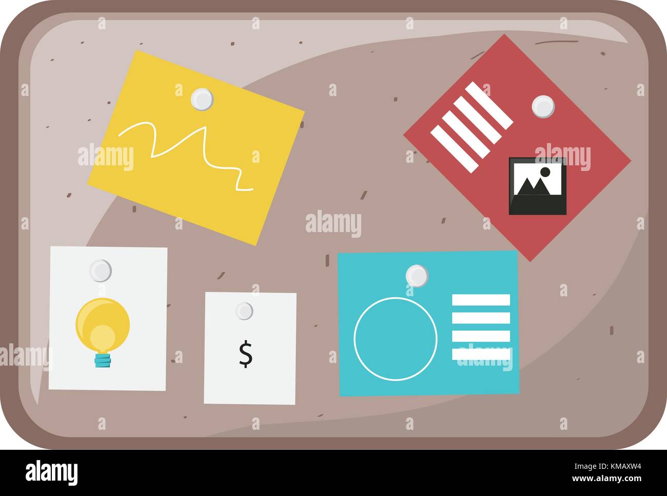 cork board with notes icon Stock Vector Image & Art - Alamy