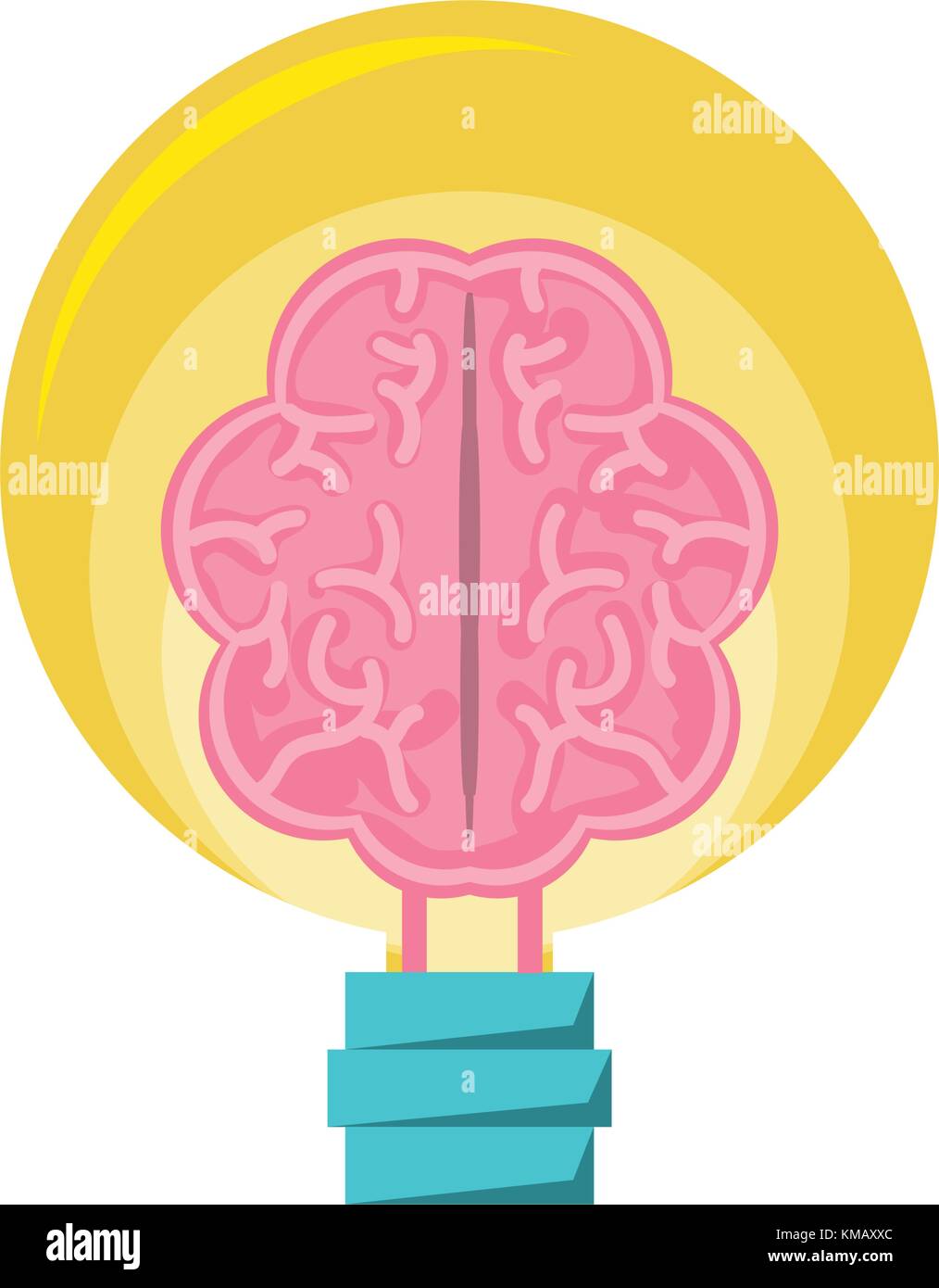 Human brain in lightbulb Stock Vector Image & Art - Alamy