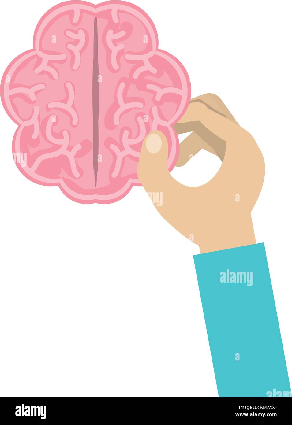 hand with brain icon Stock Vector Image & Art - Alamy