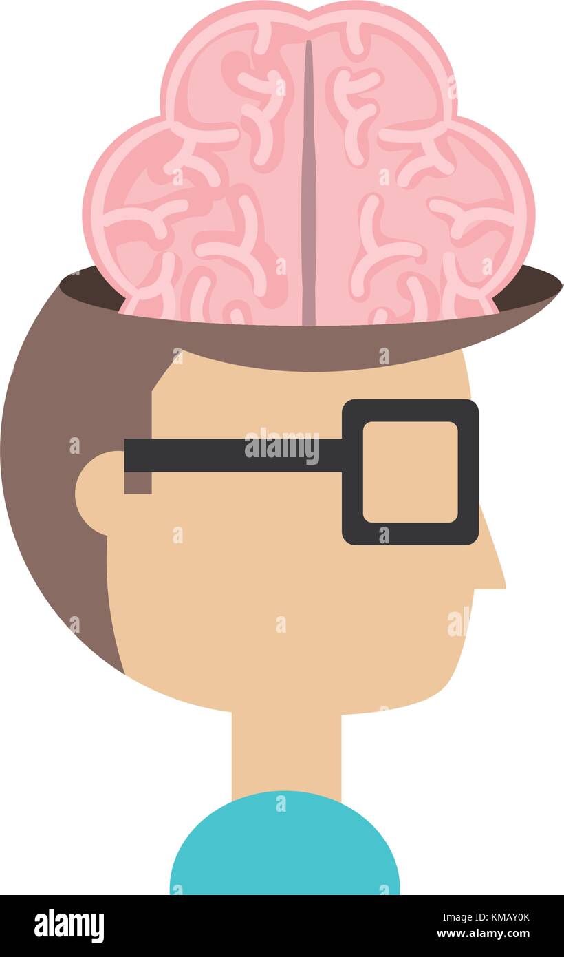 man head and brain icon Stock Vector Image & Art - Alamy