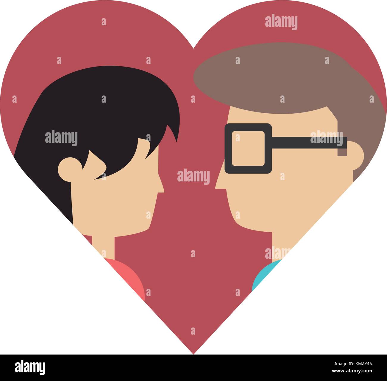 heart with couple icon Stock Vector Image & Art - Alamy