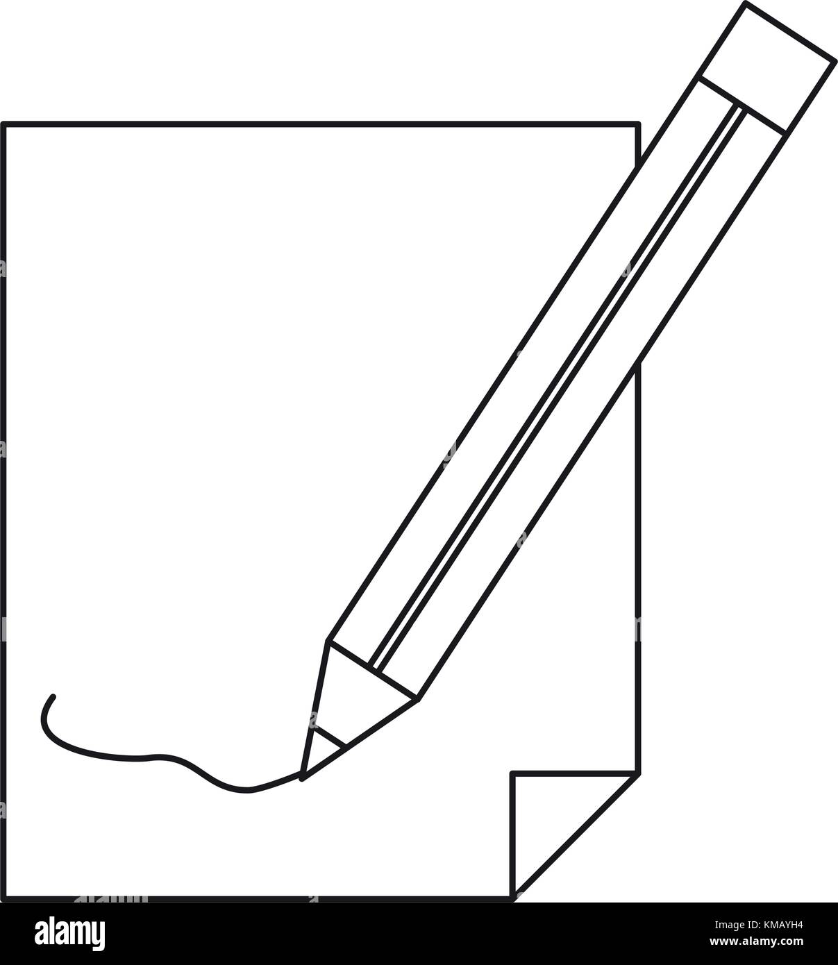 pencil and paper sheet Stock Vector Image & Art - Alamy