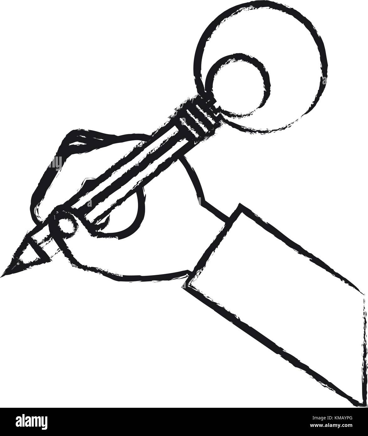 hand holding a pencil icon Stock Vector Image & Art - Alamy