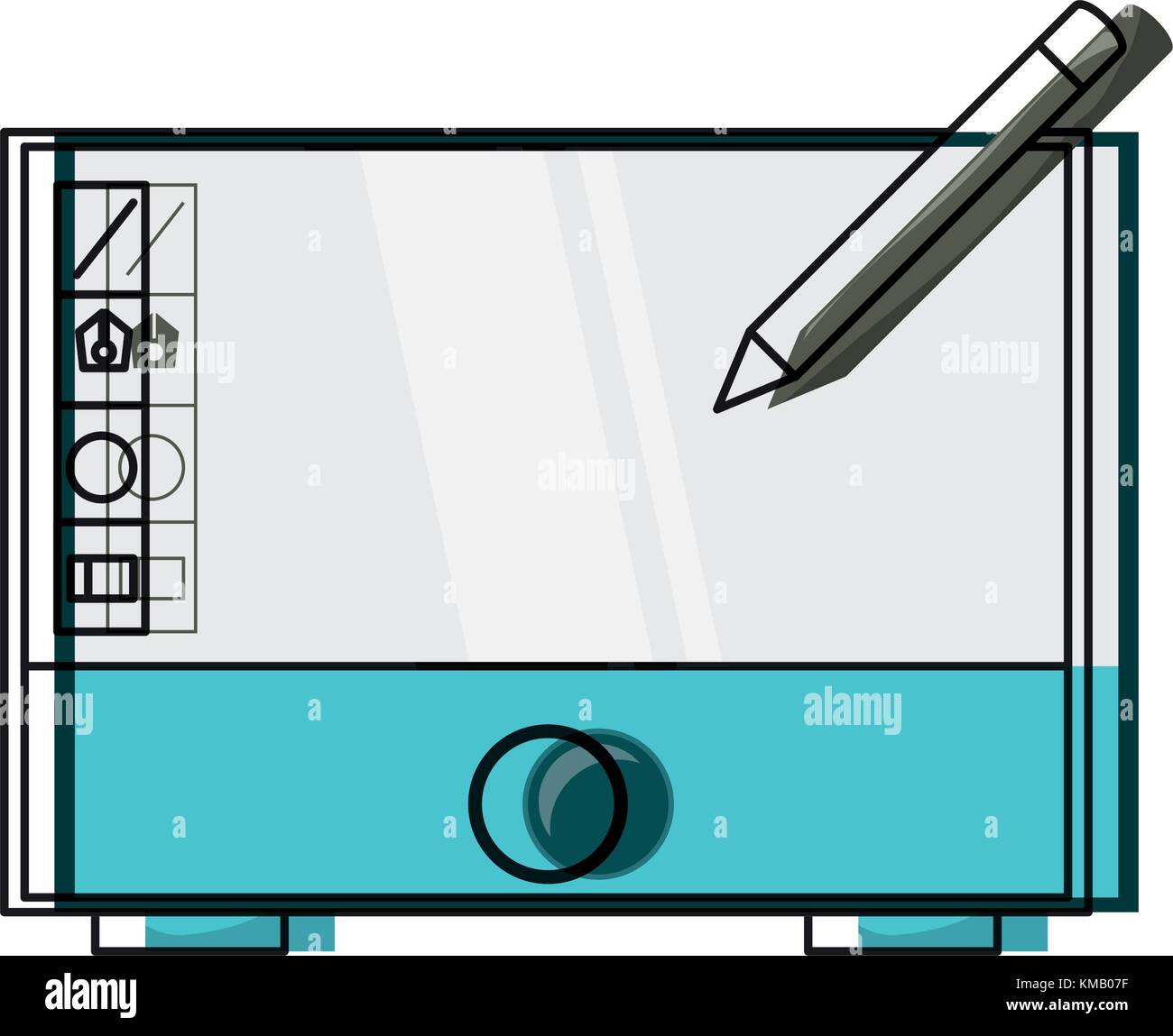 Designer using drawing tablet Stock Vector Images - Alamy