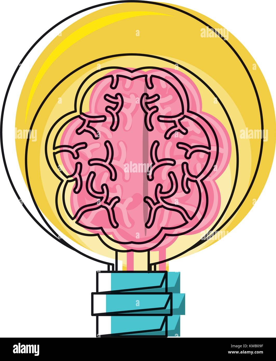 Human brain in lightbulb Stock Vector Image & Art - Alamy