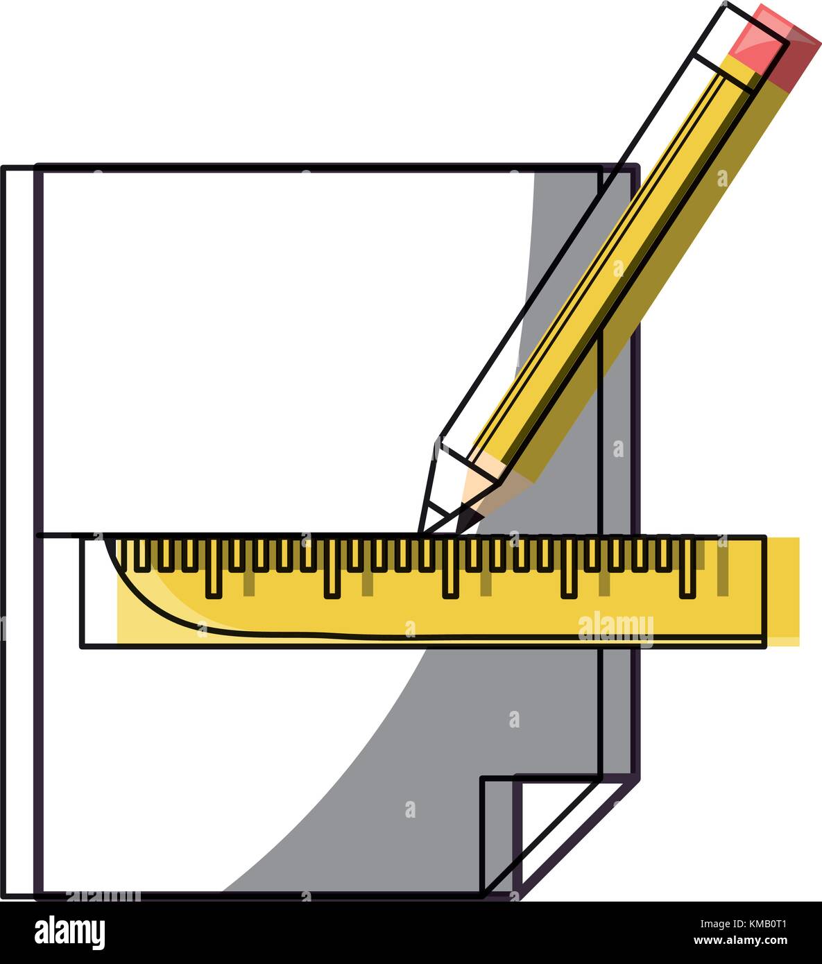pencil and ruler icon Stock Vector Image & Art - Alamy