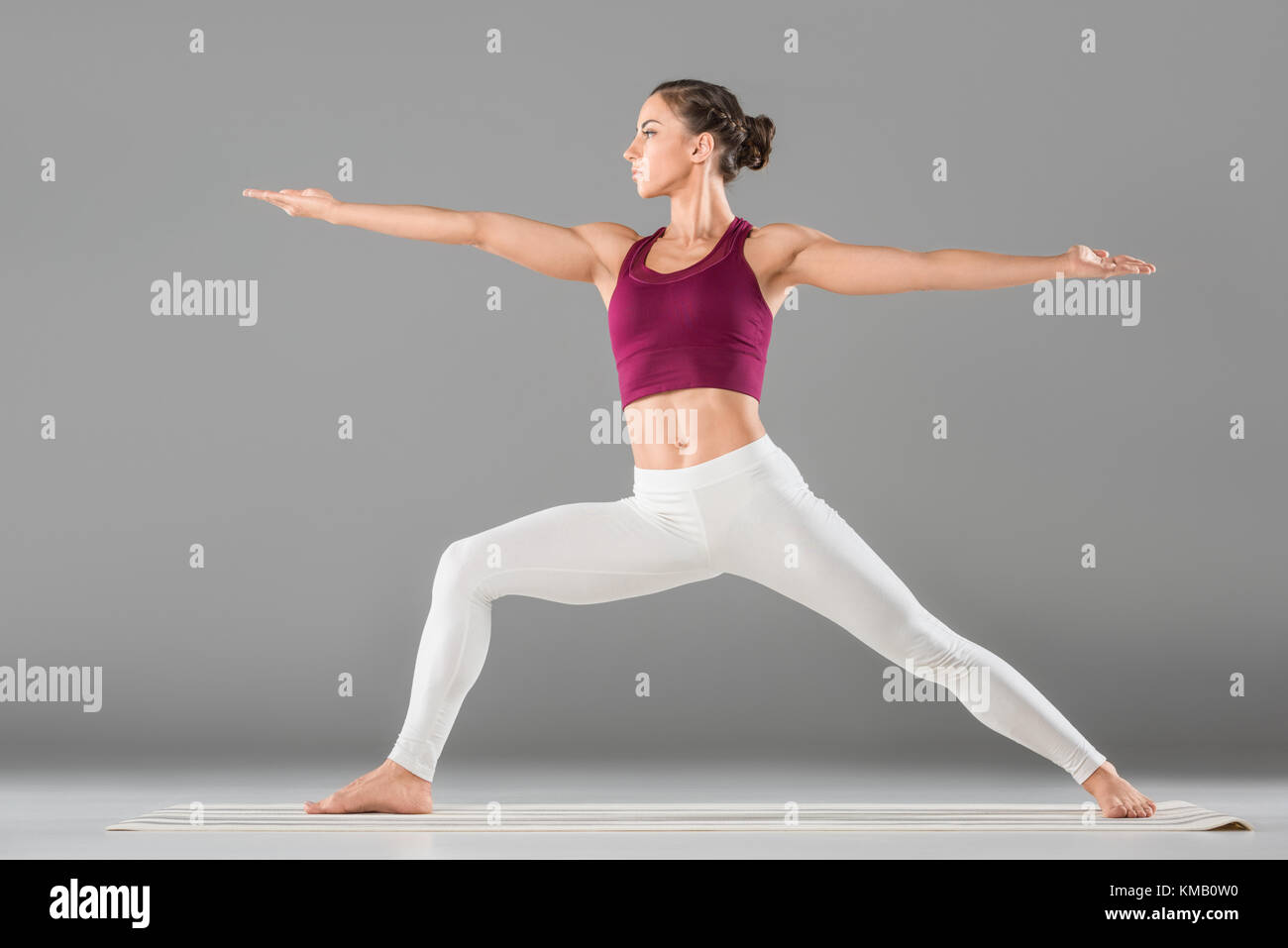 woman doing yoga exercise Stock Photo - Alamy