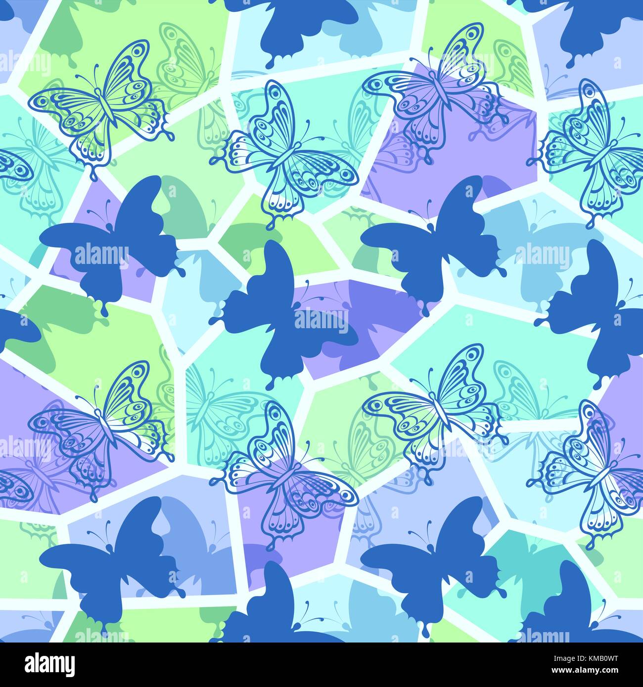 Seamless Pattern, Butterflies Stock Vector Image & Art - Alamy