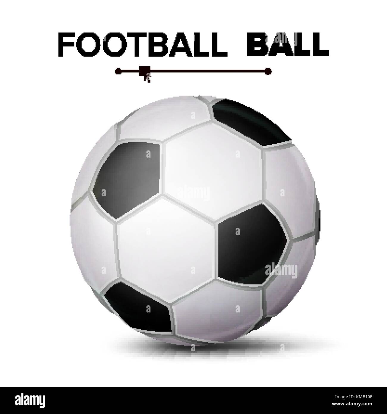Realistic Football Ball Vector. Classic Soccer Round Ball. Sport Game ...