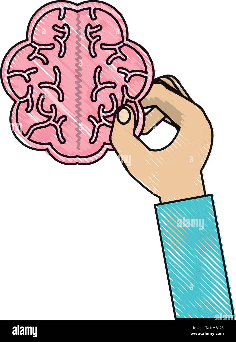 hand with brain icon Stock Vector Image & Art - Alamy