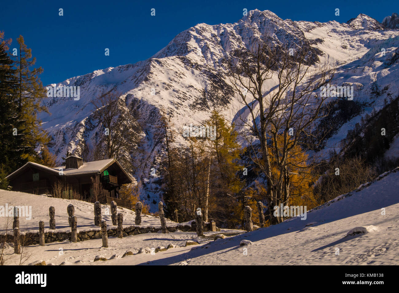 winter landscape of french alps Stock Photo - Alamy