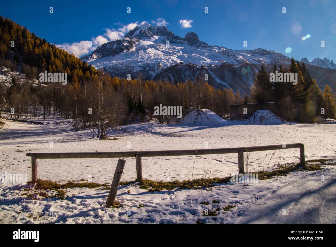 winter landscape of french alps Stock Photo - Alamy