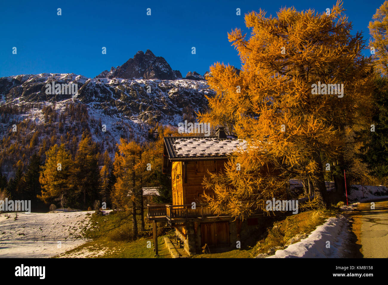winter landscape of french alps Stock Photo - Alamy
