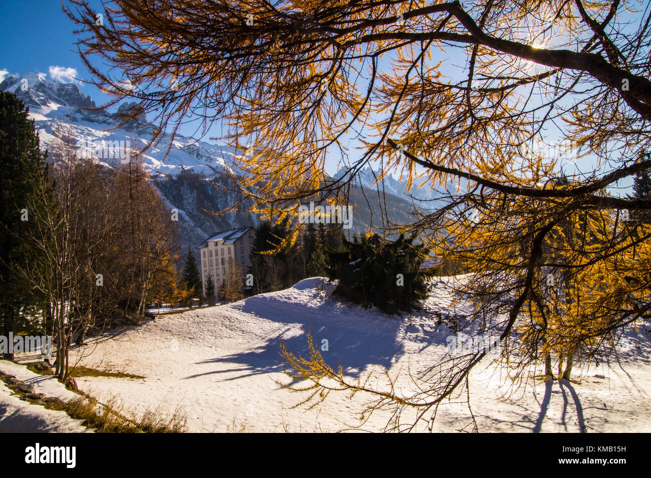 winter landscape of french alps Stock Photo - Alamy